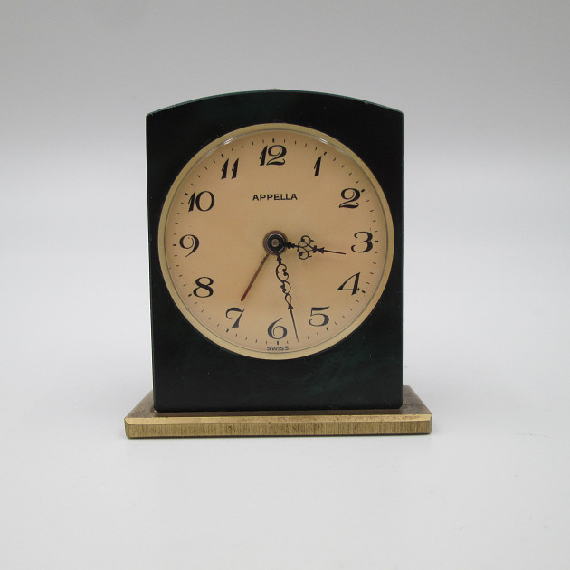 Appella Wind-up Travel Alarm Clock Green Burnished Bronze | El ...