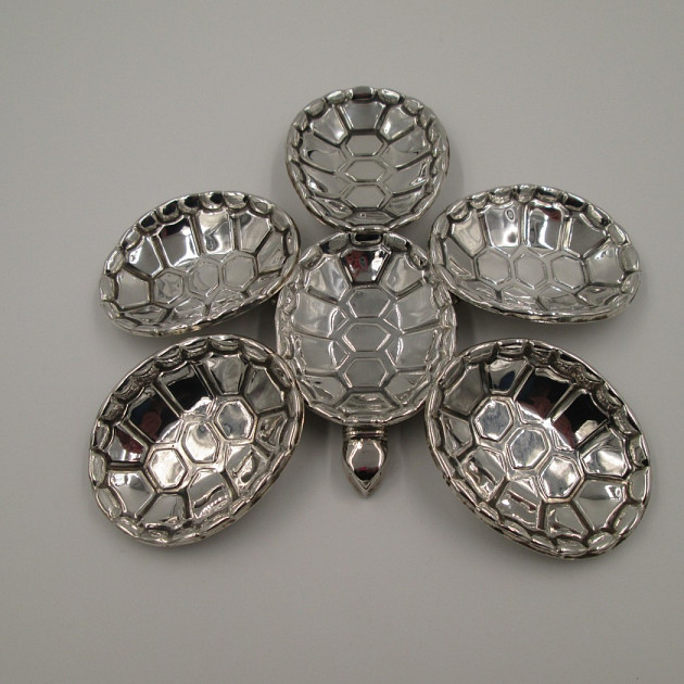 Ashtray Turtle Shape Sterling Silver Five Shells 1970 | El ...