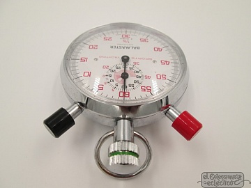 balmaster yachting stopwatch chromed metal swiss manual winding 1970s