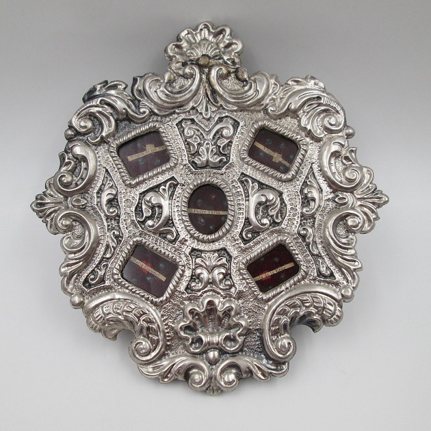 Baroque Style Circular Wall Reliquary With Relics Silver | El ...