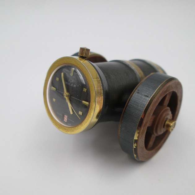 Buler Table Miniature Cannon Clock Blued Bronze Manual Wind | El ...