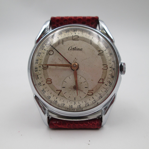 Certina Pointer Date Steel Manual Wind Sub Second 1950 | El ...