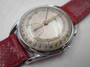 certina pointer date steel manual wind sub second 1950
