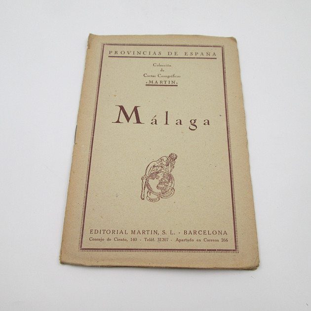 Chorographic Charts Coated Fabric Malaga Map 1950 | El Coleccionista ...