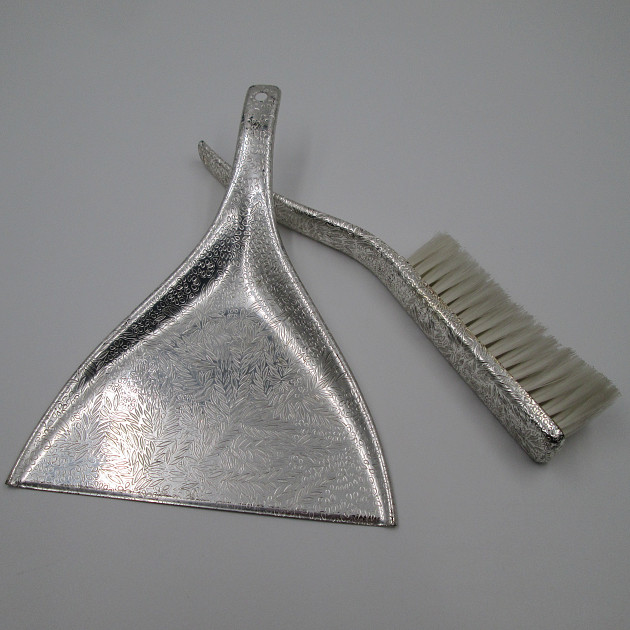 Crumb Catcher Sweeper Silver Plated Tray And Brush 1990s | El ...