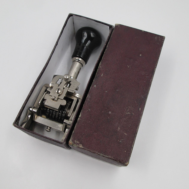 El Casco Office Numerator Silver Plated Metal Box 1960s | El ...