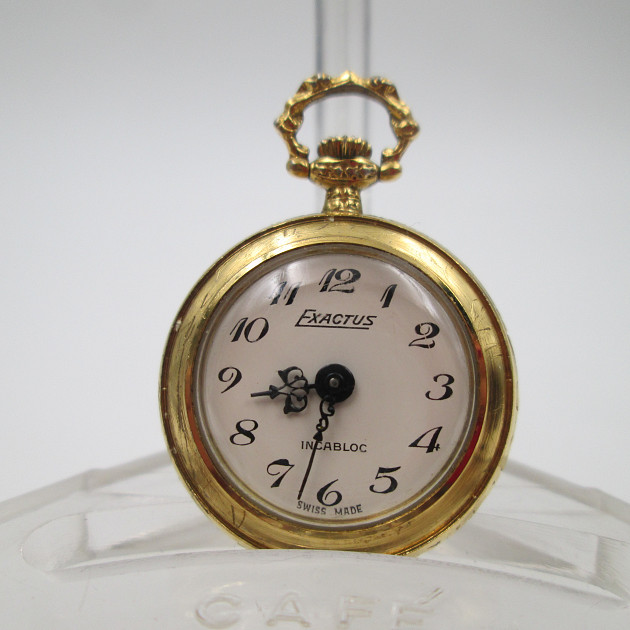 Exactus Pendant Watch Gold Plated Manual Wind Horses Enamel | El ...