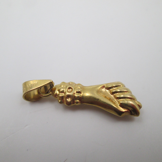 Figa Higa Womens Hand Pendant 18 Karat Yellow Gold 1950s | El ...