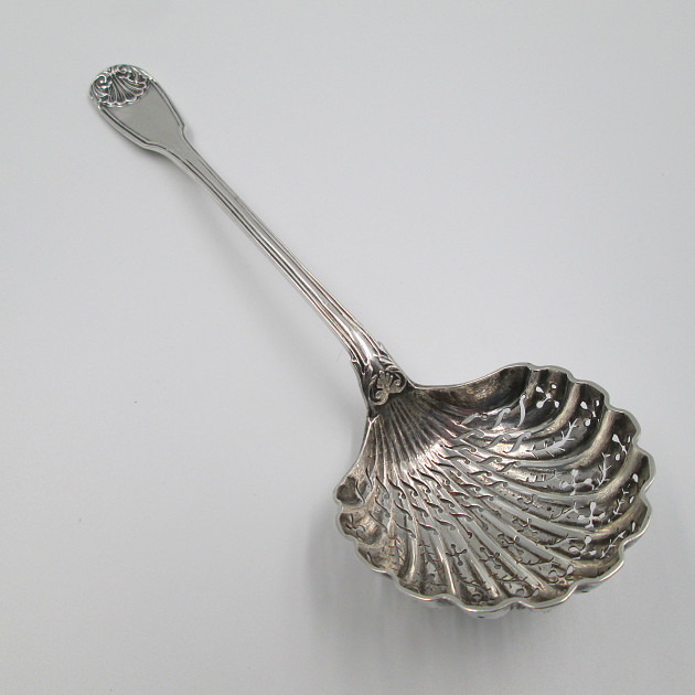 French Silver Olive Serving Spoon Openwork Shell Bowl | El ...