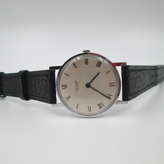 Jean Perret Geneve Steel Chromed Metal Manual Wind 1960s | El ...