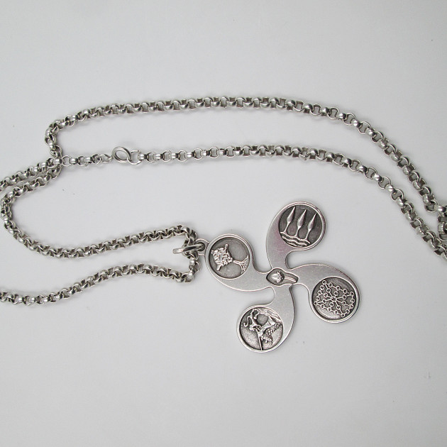 Lauburu Basque Cross Sterling Silver Medal With Chain | El ...