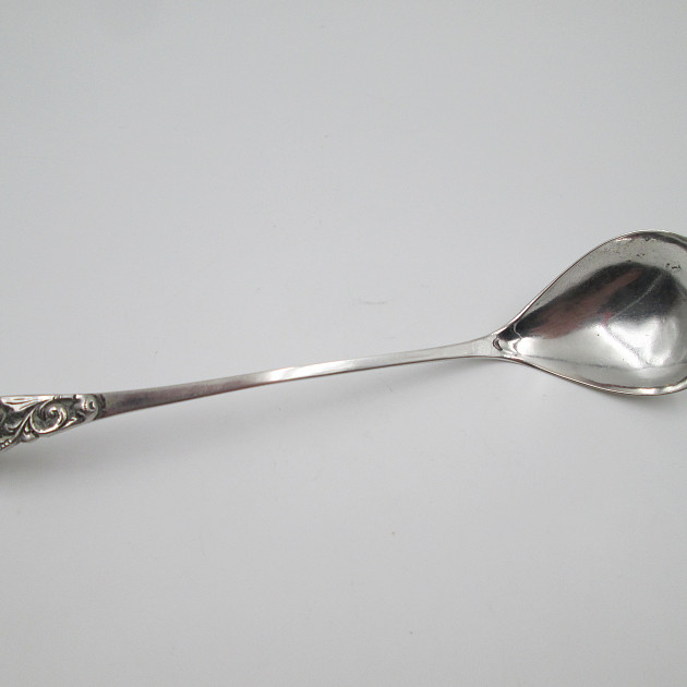 Long Serving Spoon Sterling Silver Curved Handled 1970s | El ...