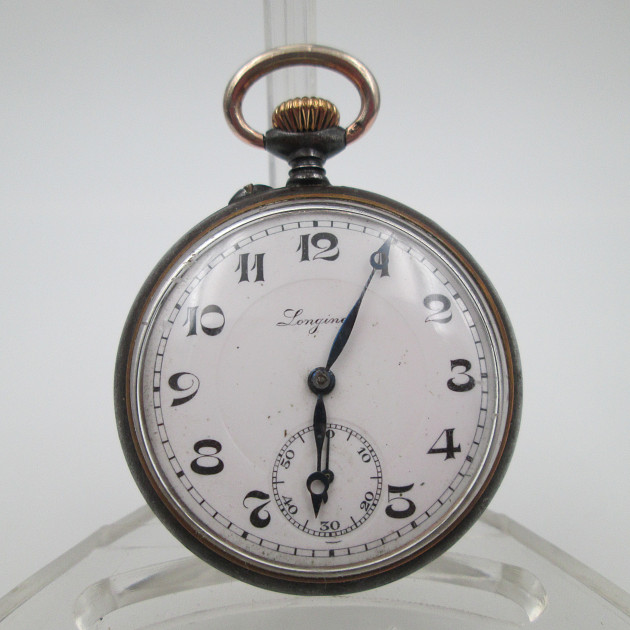 Longines Open Faced Pocket Watch Iron And Gold Plated 1890s | El ...