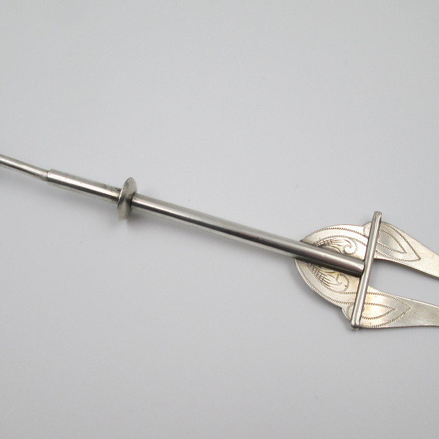 Mechanical Fork Clamp For Serving Bread Sterling Silver | El ...
