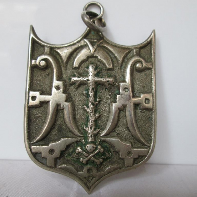 Medalla Cofradía Santa Caridad, Capellán Mayor, Alpaca, Toledo, 1970 ...