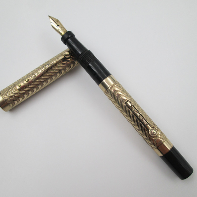 Morrisons Fountain Pen 14k Gold Filled Hard Rubber Usa 1920s | El ...