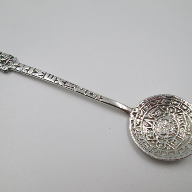 Ornate Spoon Sterling Silver Aztec Sun And Idol 1980s | El ...