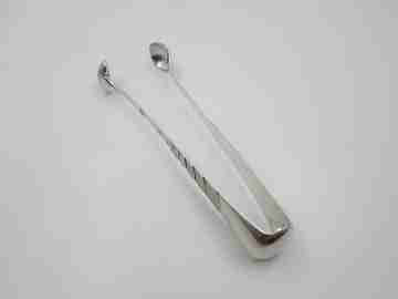 ornate ice tongs sterling silver shells and sun rays