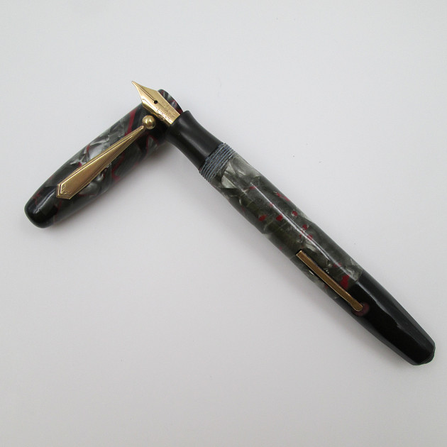 Parkette. Marble Celluloid 1930s Lever Filler 14k Nib | El ...