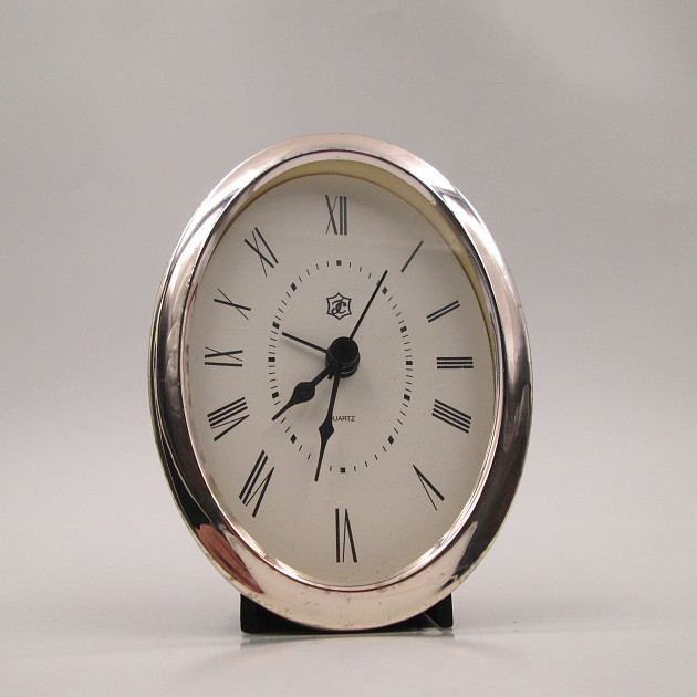 Pedro Duran Table Alarm Clock Sterling Silver Quartz 1990s | El ...