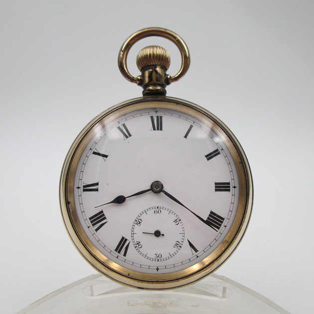 Pinnacle Open Face Pocket Watch Gold Plated Stem Winding | El ...
