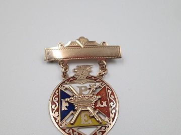 masonic order pythian sisters knights of pythias badge 14k gold and ...