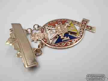 masonic order pythian sisters knights of pythias badge 14k gold and ...