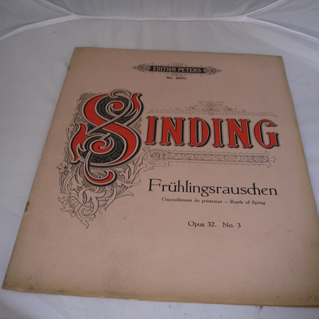 Rustle Of Spring, Christian Sinding, 1896, Edition Peters, London | El ...