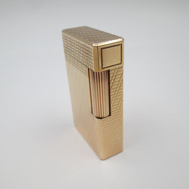 St Dupont Paris Lighter Gold Plated Geometric Pattern 1990 | El ...