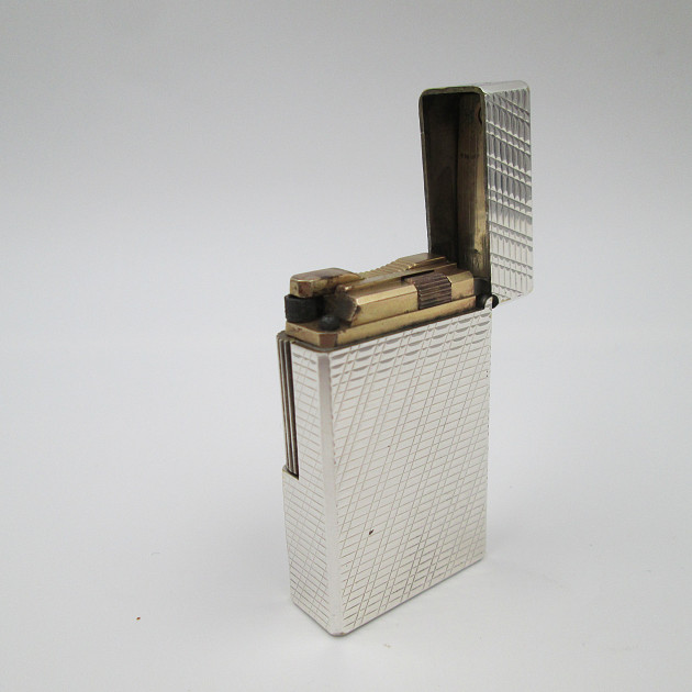 St Dupont Paris Lighter Silver Plated Diagonal Pattern 1990 | El ...