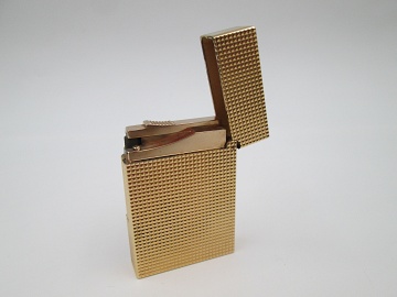 st dupont paris gold plated metal diamond pattern 1990 caja