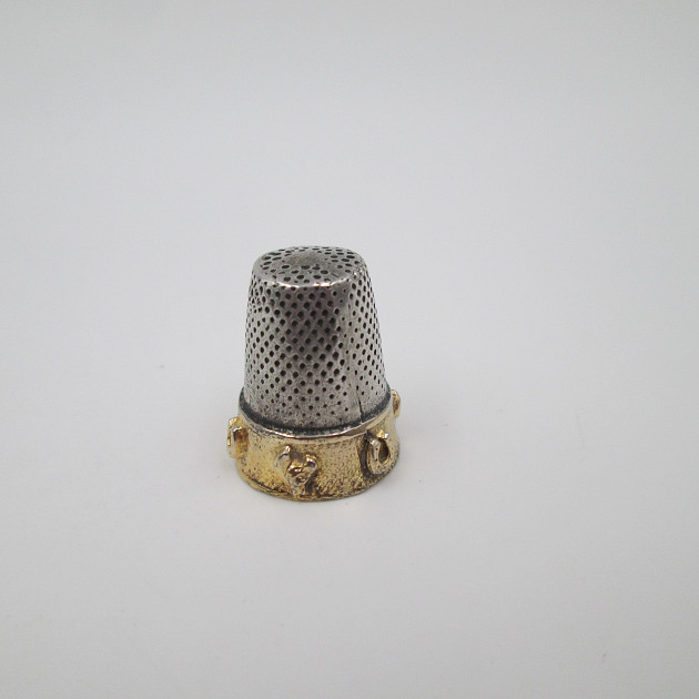 Sewing Thimble Sterling Silver Vermeil Equestrian Motifs | El ...