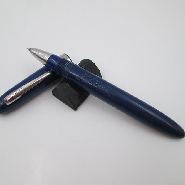 Sheaffer Fineline Ballpoint Pen Blue Plastic Chromed Metal | El ...