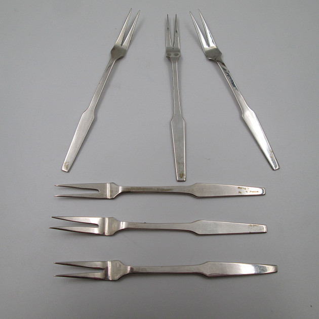 Six Cocktail Picks Forks Collection Sterling Silver | El Coleccionista ...