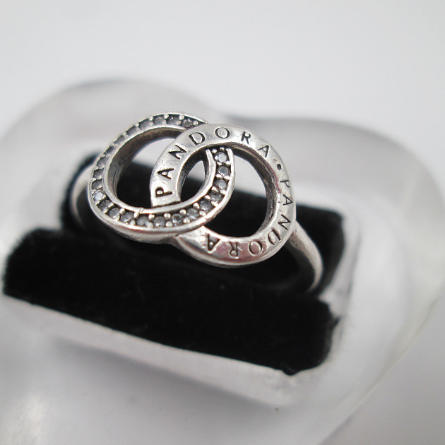 Sortija Calada Circulos Entrelazados Mujer Pandora Plata Ley | El ...