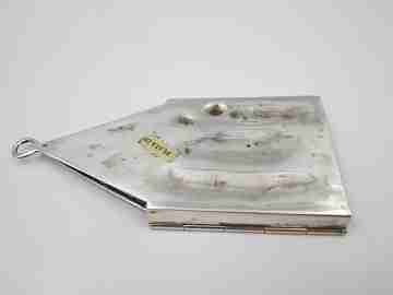 sterling silver religious travel triptych virgin christ 1980