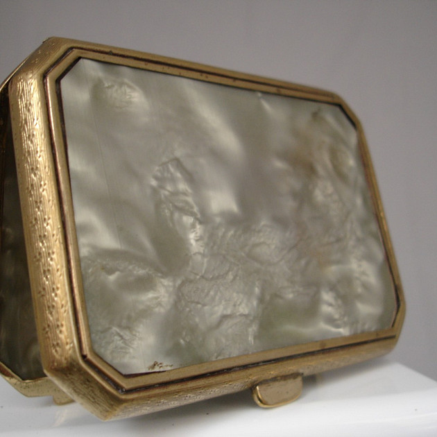 Tarjetero Ltd Aloid Metal Dorado Y Celuloide Marmolizado 1940 | El ...