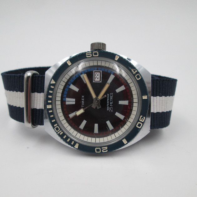 Timex Pepsi Dive Watch Manual Winding Calendar Metal Steel | El ...