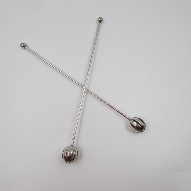 Two Sterling Silver Cocktail Stirrers Mixers Set 1960s | El ...