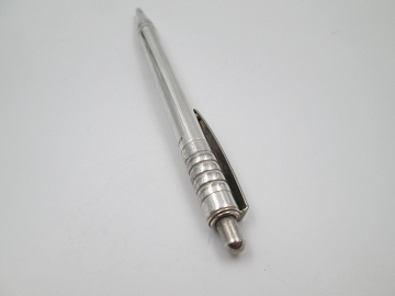 unoargento ballpoint pen sterling silver vertical lines 1980