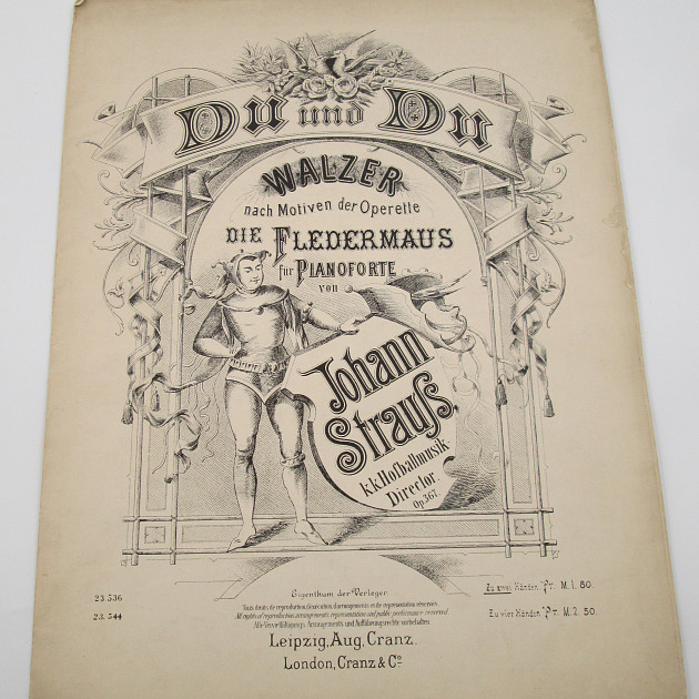 Waltz Du Und Du Operetta The Bat Pianoforte Johann Strauss | El ...