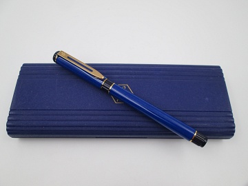 waterman centurion blue purple lacquer gold plated details