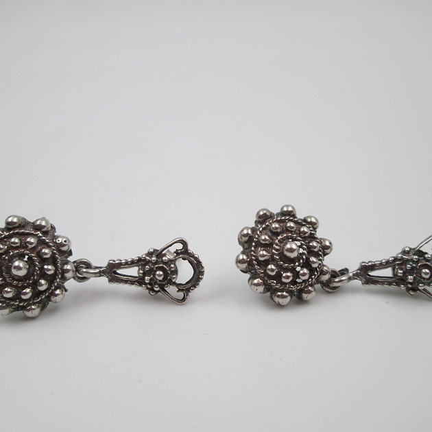 Womens Earrings Sterling Silver Charro Buttons 2000s | El Coleccionista ...