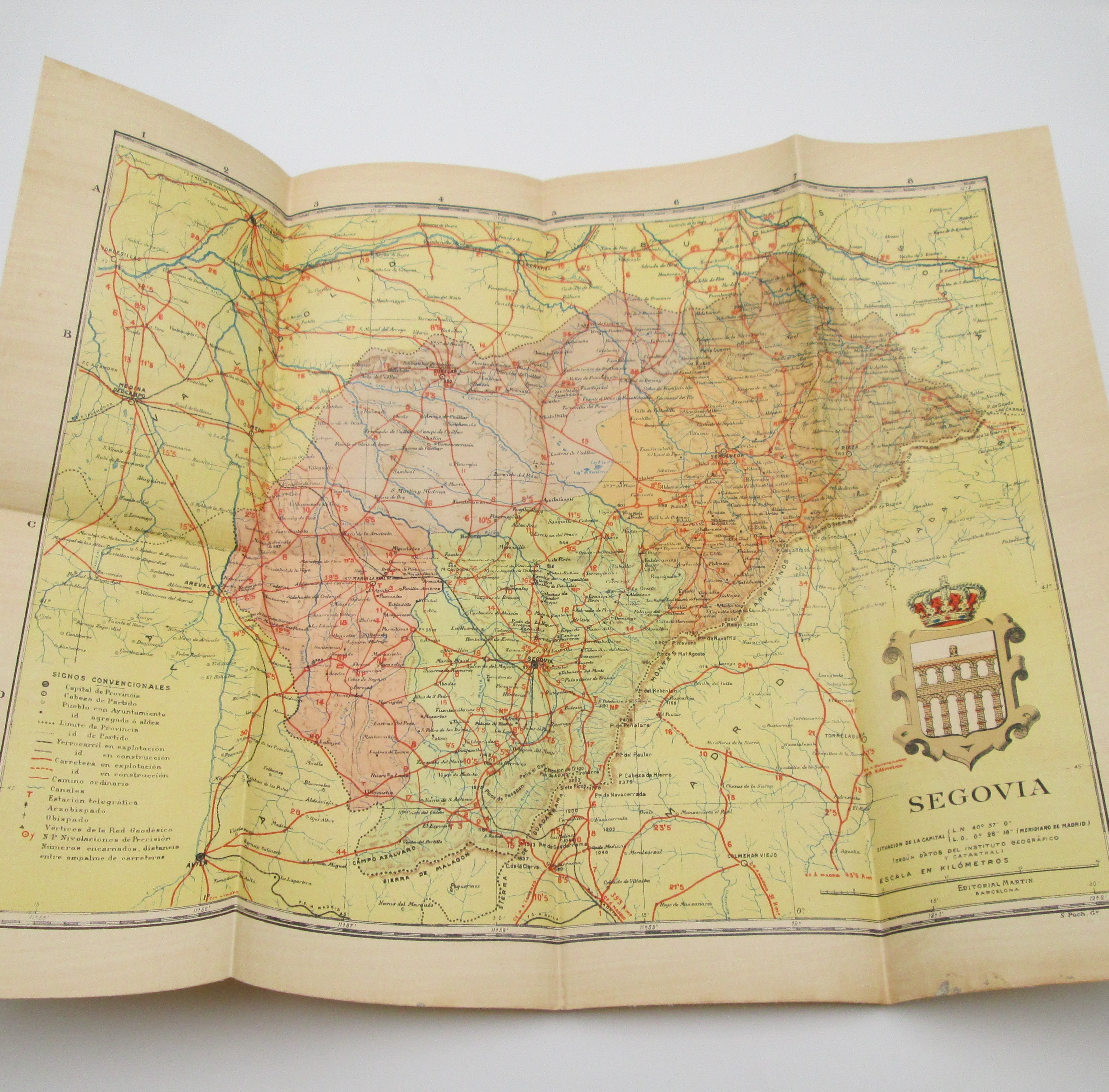 Chorographic Charts Coated Fabric Segovia Map 1963 | El Coleccionista ...