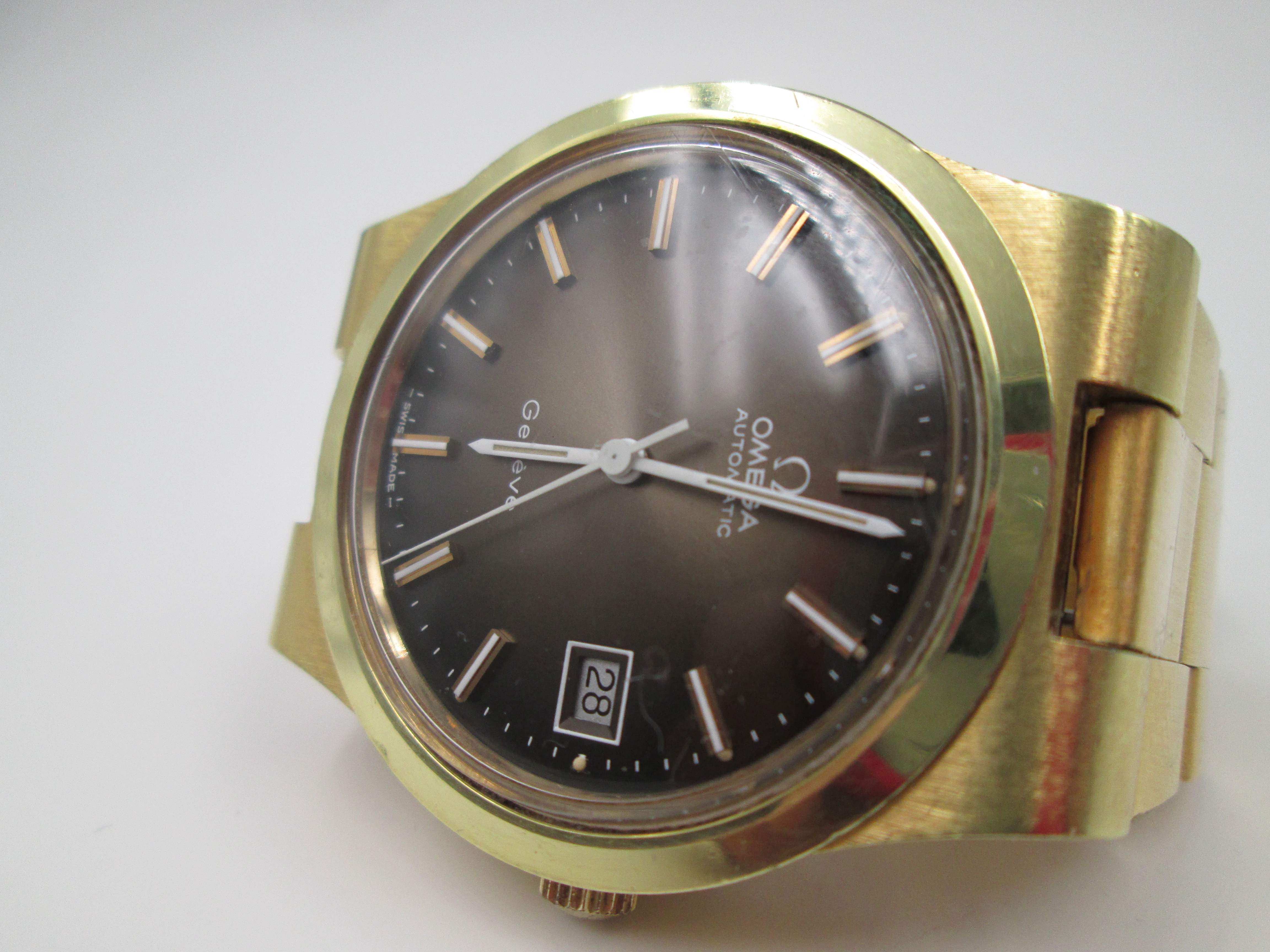 Omega Genève Chapado Oro 20 Micras Automático Calendario Dial ...