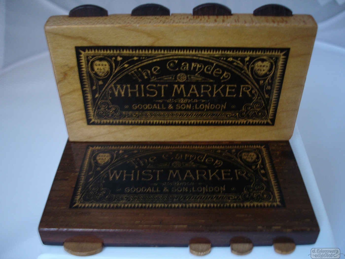 Pair Of Victorian Whist Markers Goodall & Son Ltd 1890 Walnut Wood The ...