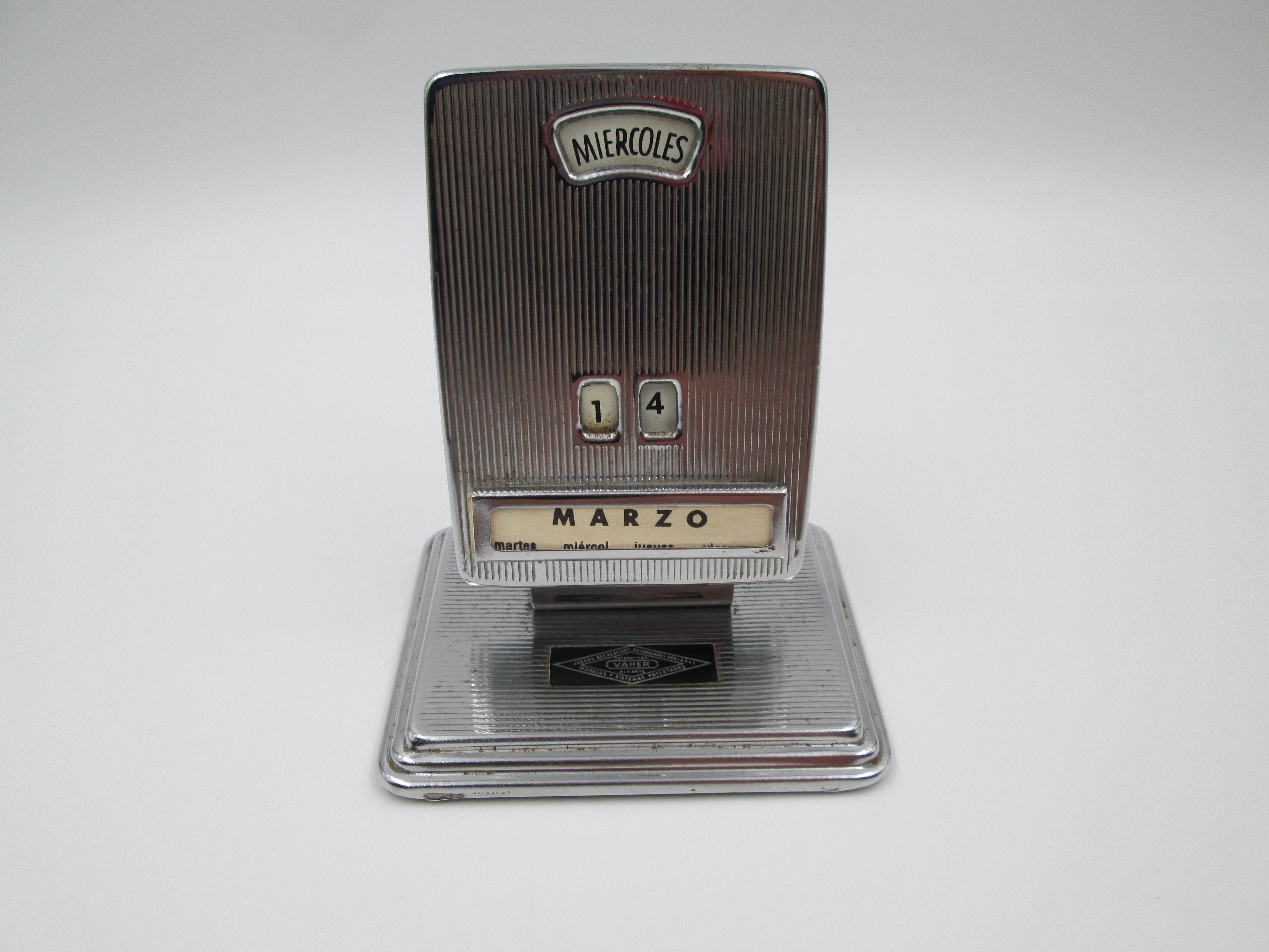 Petrus Office Desk Perpetual Calendar Silver Plated 1970s | El ...