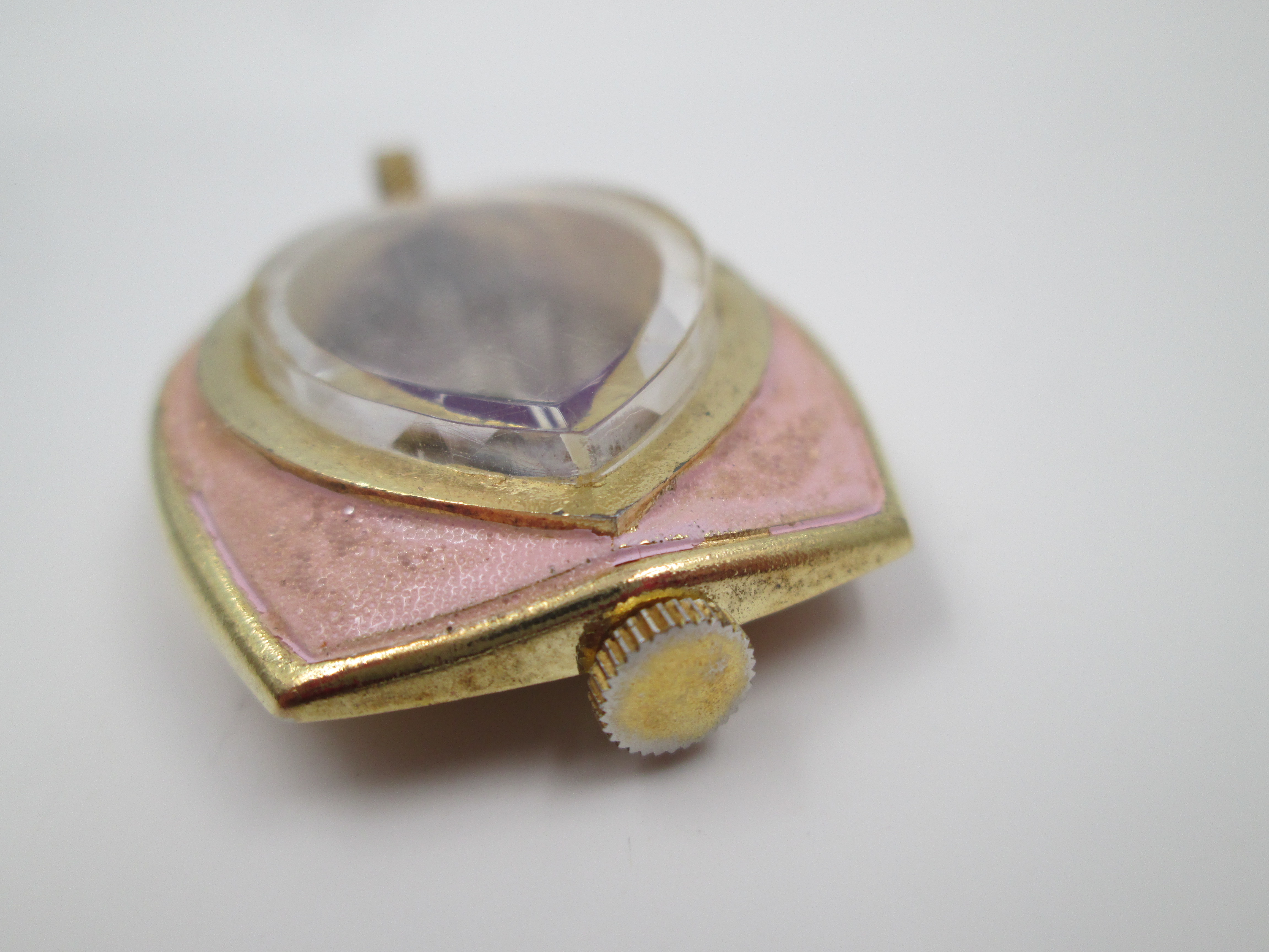 Wilson Pendant Watch Gold Plated And Enamel Purple Dial 1970 | El ...