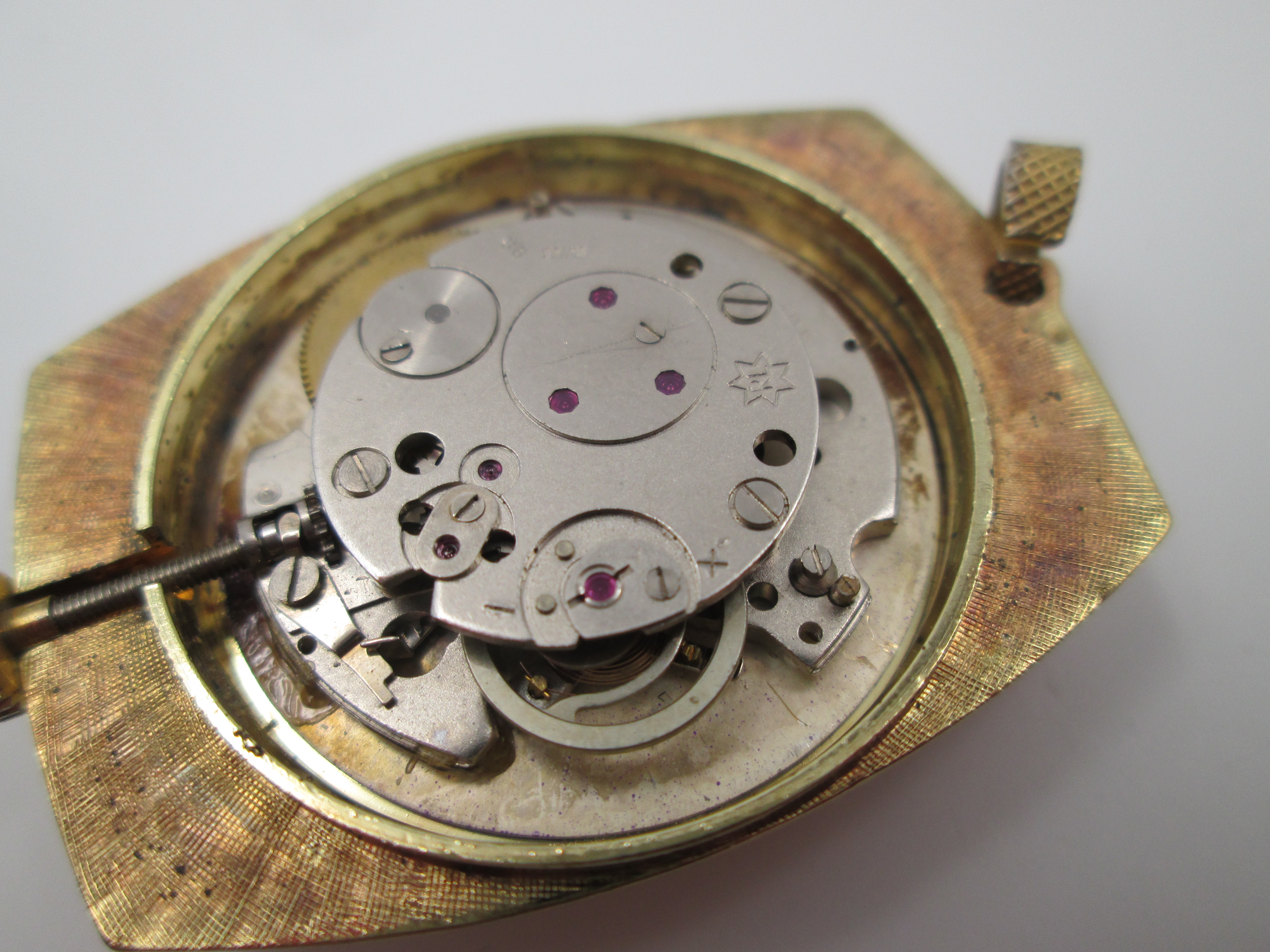 Wilson Pendant Watch Gold Plated And Enamel Purple Dial 1970 | El ...